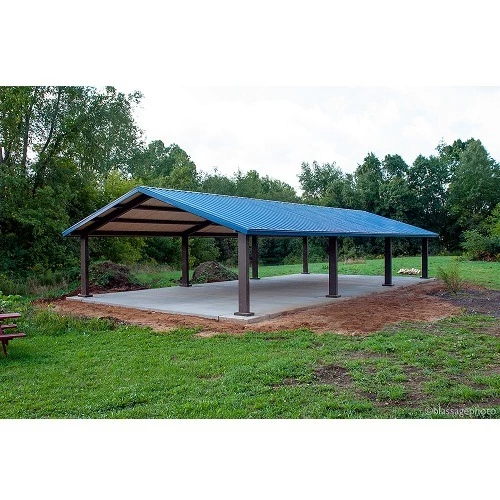 Shop Steel Outdoor Garden Canopy with Steel Roof, Rectangular Columns ...